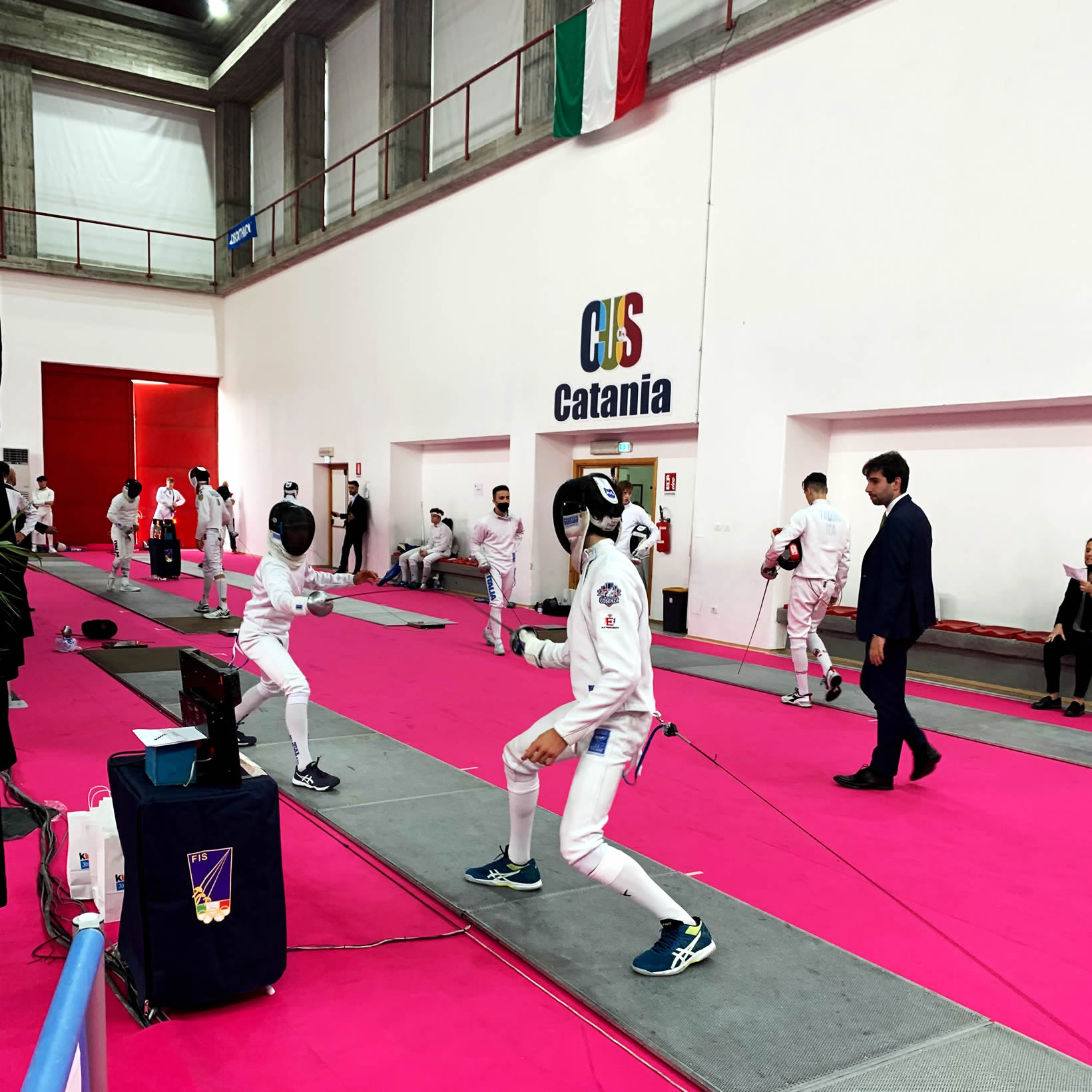 Francesco Dodaro in gara ai Campionati Italiani Cadetti e Giovani di spada 2022